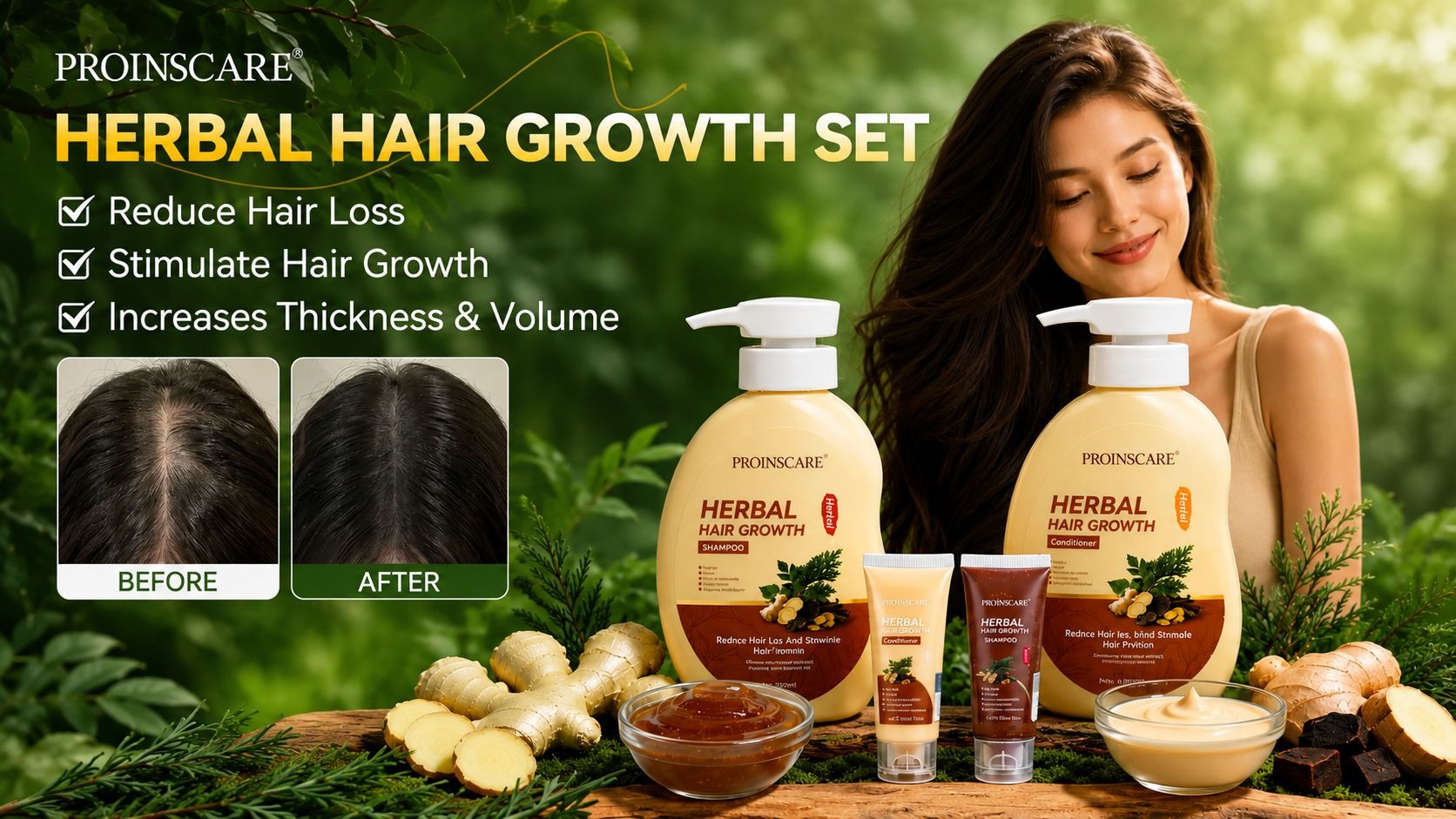 Herbal Hair Growth Shampoo & Conditioner Set